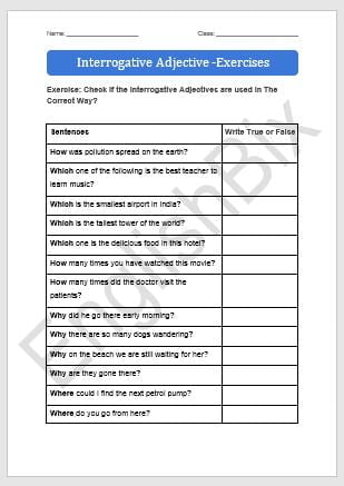 Fill in The Blank with Interrogative Adjectives - EnglishBix