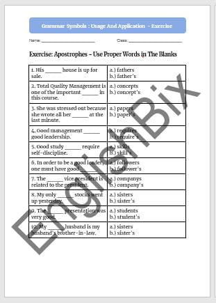 Six Pages to Test Your Grammar Symbols Knowledge - EnglishBix