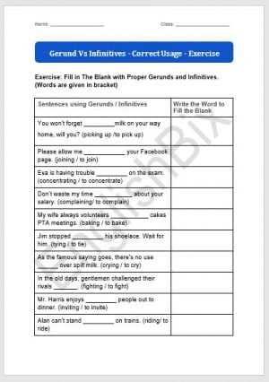 Check If The Sentences Use Proper Gerund or Infinitives - EnglishBix