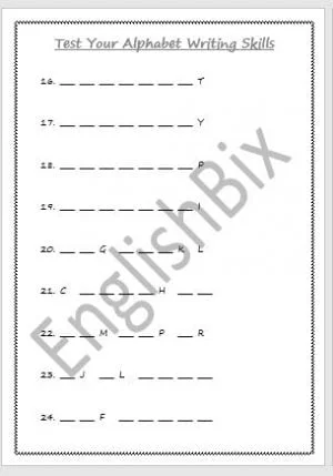 Complete the Sequence : Fill the Blanks With Correct Alphabets - EnglishBix