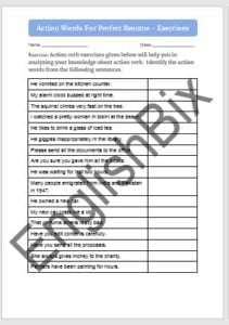 Question Sets To Test Your Knowledge of Action Verbs - EnglishBix