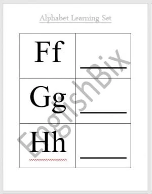 Lowercase & Uppercase - Alphabet Practice Set from A to Z - EnglishBix