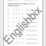 Write the Next Four Letters of The Alphabet Sequence - EnglishBix