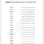 Circle and Write the Synonyms of the Given Words - EnglishBix