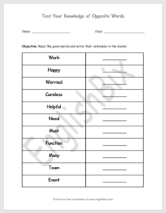 Fill in The Blanks Worksheets & Printables - EnglishBix
