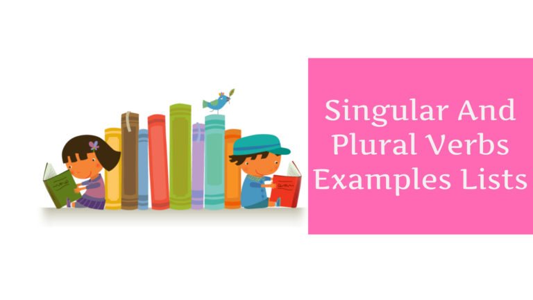 Singular and Plural Verbs Examples List - EnglishBix