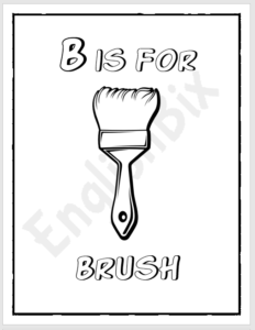 Letter B Pictures Coloring Book for Kids - EnglishBix