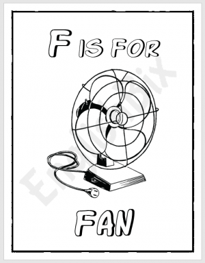 Letter F Pictures Coloring Book for Kids - EnglishBix