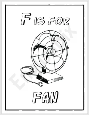 Letter F Pictures Coloring Book for Kids - EnglishBix