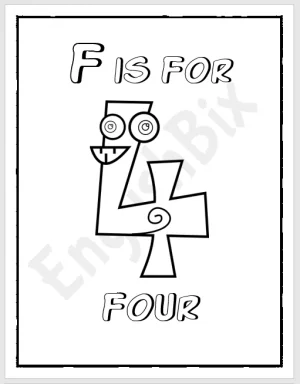 Letter F Pictures Coloring Book for Kids - EnglishBix