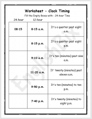 Clock and Time Telling Exercise Workbook - EnglishBix