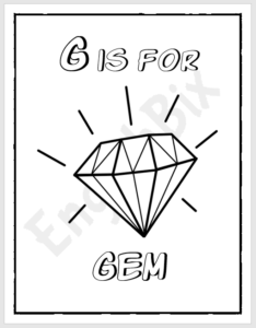 Letter G Pictures Coloring Book for Kids - EnglishBix