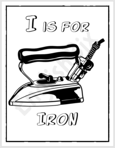 Letter I Pictures Coloring Book for Kids - EnglishBix