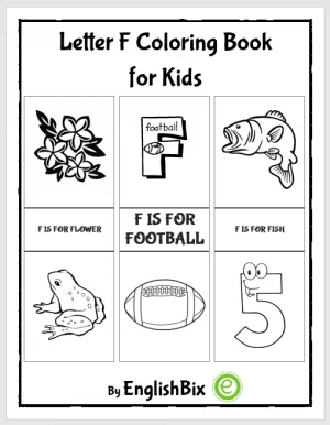 Letter F Pictures Coloring Book for Kids - EnglishBix