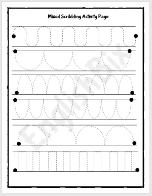 Controlled Scribbling Drills Book for Toddlers - EnglishBix