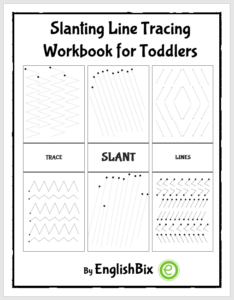 Left Slanting Line Tracing Worksheet - EnglishBix