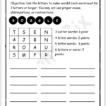4x4 Boggle Word Puzzle Sheets Set for Children - EnglishBix