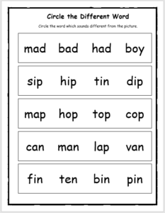 Three-Letter Rhyming Words Workbook for Kids - EnglishBix