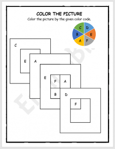 Color By Letter Shapes Art Workbook - EnglishBix