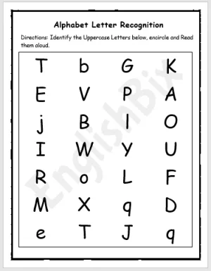 Identify Correct Alphabet Workbook for Prek Kids - EnglishBix