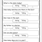 Identify Asking and Telling Sentences Workbook - EnglishBix