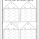 Number Triplets Facts Activity Worksheet - EnglishBix