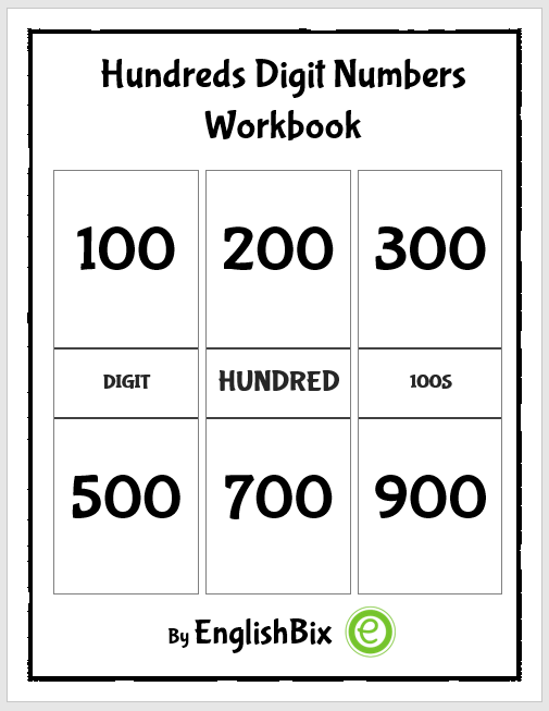 Hundreds Digit Numbers Activity Worksheets - EnglishBix