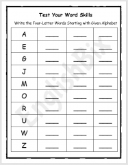 A to Z Writing Four Letter Words Workbook - EnglishBix
