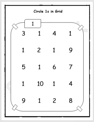 One Digit Numbers Recognition Workbook for Kids - EnglishBix