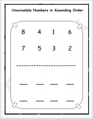 Number Scramble in Order Activity Workbook - EnglishBix