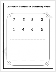 Number Scramble in Order Activity Workbook - EnglishBix