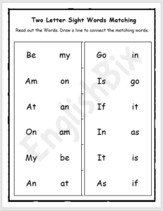 Two-Letter Words Activity Workbook for Kids - EnglishBix