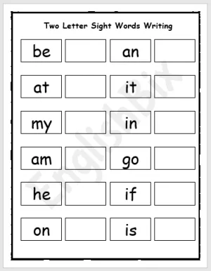 Two-Letter Words Activity Workbook for Kids - EnglishBix