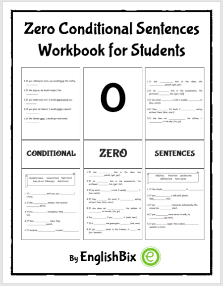 Zero Conditional Worksheets & Printables - EnglishBix