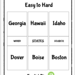 50 US States Names Word Search Printable - EnglishBix