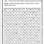 50 US States Names Word Search Printable - EnglishBix