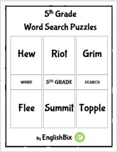 Fifth Grade Word Search Puzzles Workbook - EnglishBix