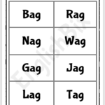 AG Word Family Activity Worksheets for Kids - EnglishBix