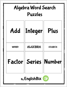 Algebra Word Search Worksheets & Printables - EnglishBix