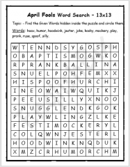 April Fools Day Word Search Printable - EnglishBix