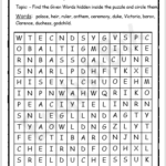 British Royals Word Search Printable - EnglishBix