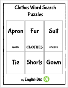 Clothes - Vocabulary Worksheets & Printables - EnglishBix