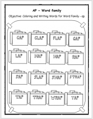 AP Family Words Activity Worksheets for Kids - EnglishBix