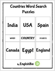 Countries Word Search Worksheets & Printables - EnglishBix