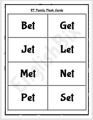 ET Word Family Printable Worksheets - EnglishBix