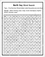 Earth Day Word Search Printable - EnglishBix