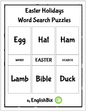 Easter Holidays Word Search Puzzles Workbook - EnglishBix