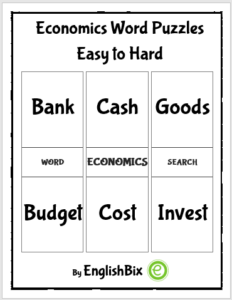 Economics Terms Word Search Puzzle Printable - EnglishBix