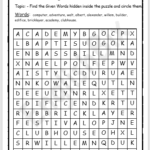 Finding Nemo Word Search Printable - EnglishBix