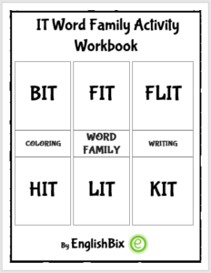 IT Word Family Activity Worksheets for Kids - EnglishBix